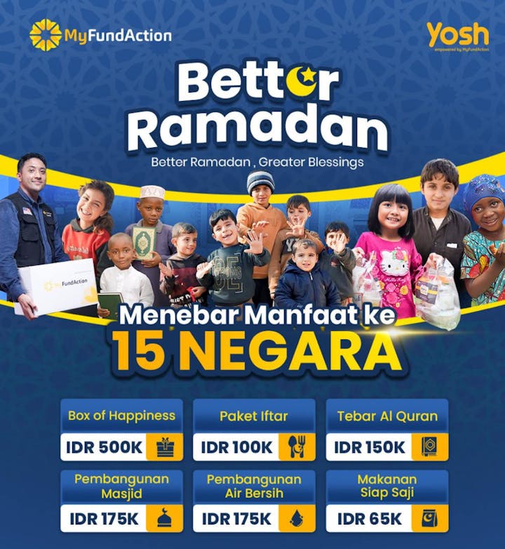 Berbagi ke Muslim Dunia untuk Ramadan Lebih Istimewa