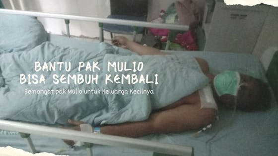 Menderita kelainan usus, Pak Mulio tidak bekerja lagi dan kesulitan ekonomi
