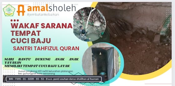 Wakaf air bersih sarana tempat ibadah