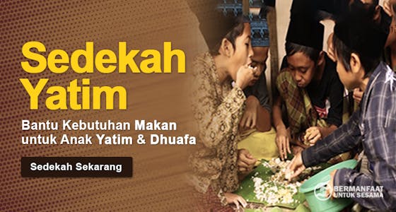 Sedekah Makan untuk Santri Yatim Dhuafa