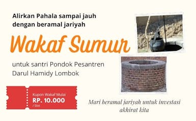 Wakaf Sumur untuk Pesantren di pelosok Lombok