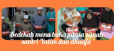 Sedekah menu buka puasa sunnah santri Yatim dhuafa