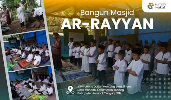Sedekah Rutin Gotong Royong Bangun Masjid Ar Rayyan NTB