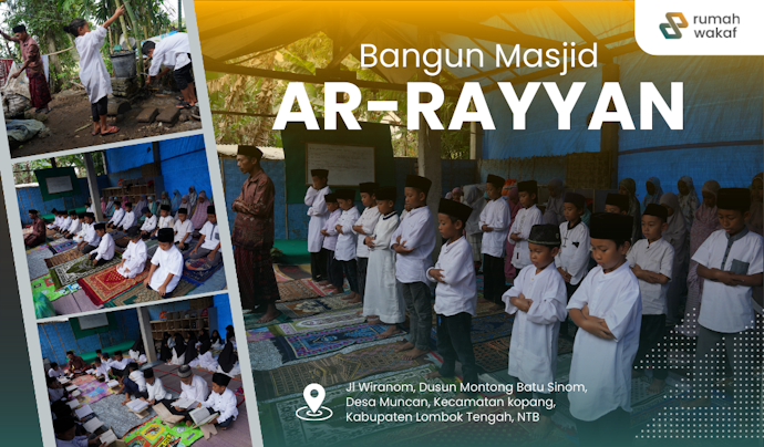 Gotong Royong Bangun Masjid Ar Rayyan NTB